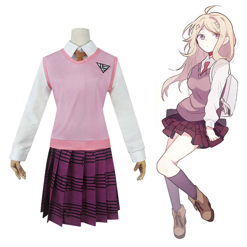 Danganronpa Akamatsu Kaede Japan Anime Girl Uniform Suit Cosplay Costu
