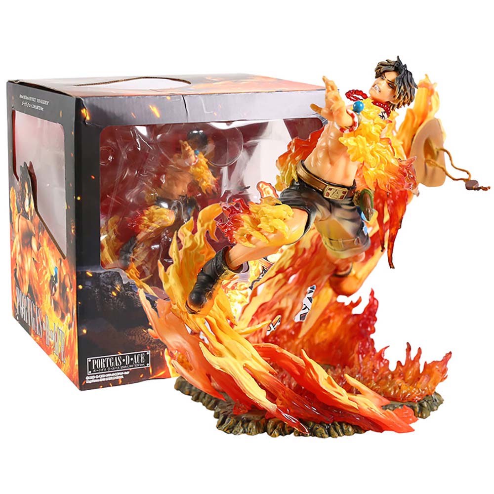 One Piece Fire Fist Portgas D Ace Statue Collectible Model 24CM